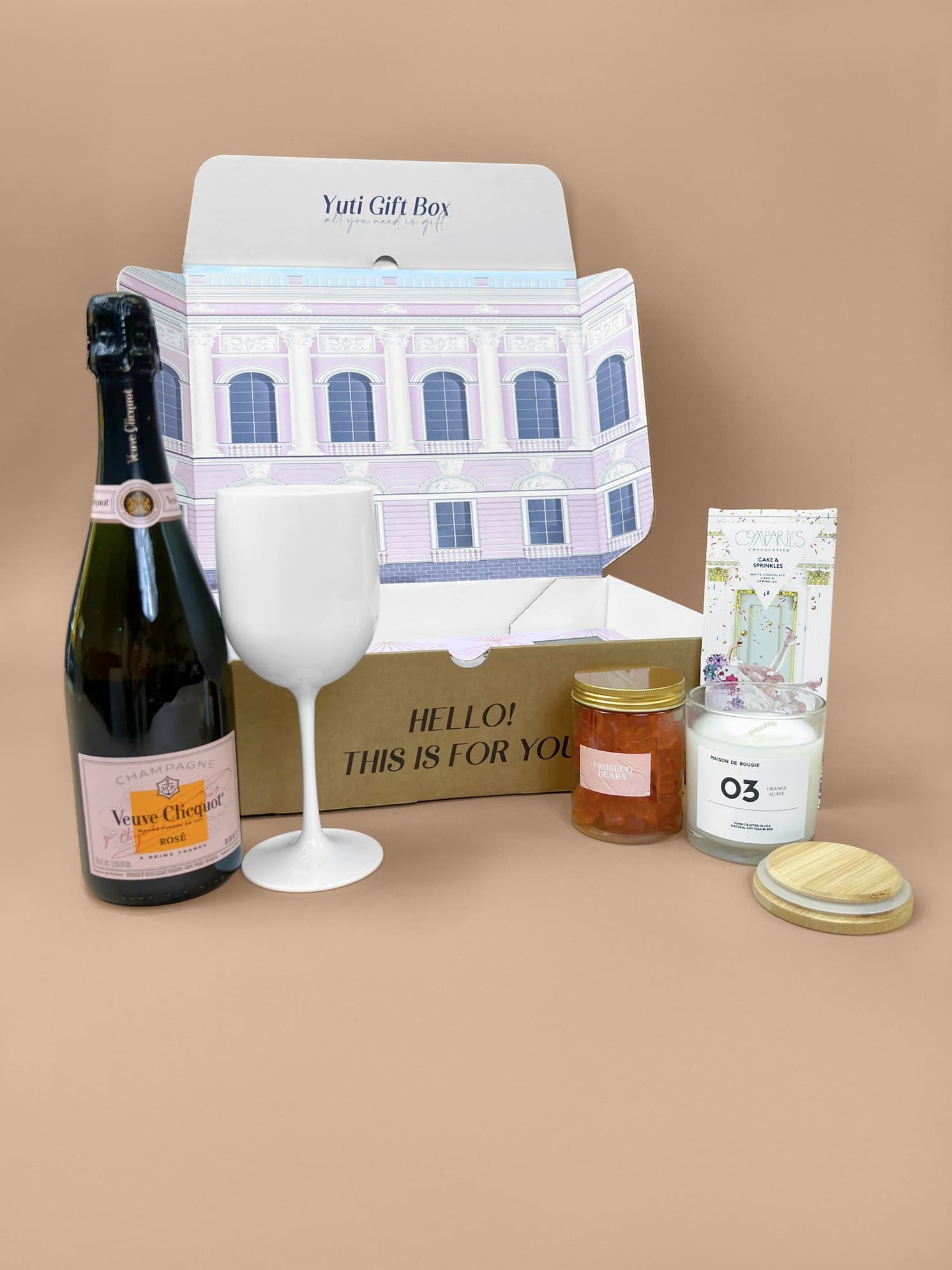 Champagne Celebration Gift Box | Deluxe Gift Basket | Toast Gift Set ...