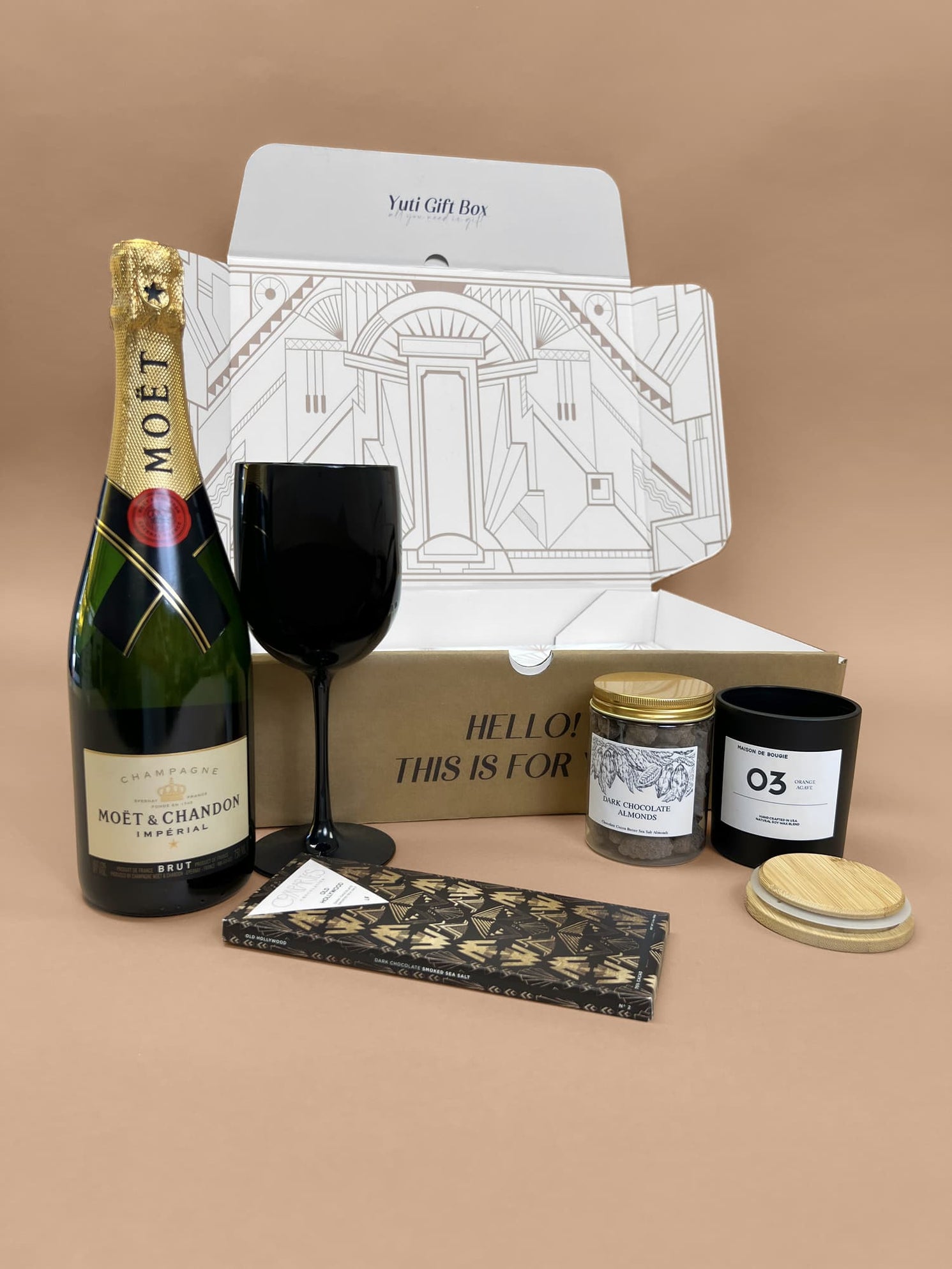 Champagne Gift Box by Yuti | Birthday Celebrate Toast Gift Basket ...
