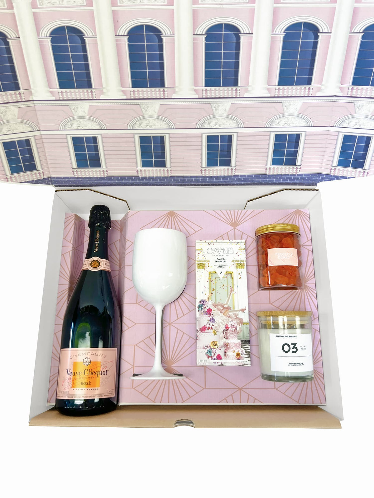 Veuve Clicquot Rosé Gift Box for Her – Luxury Champagne Glass & Treats ...